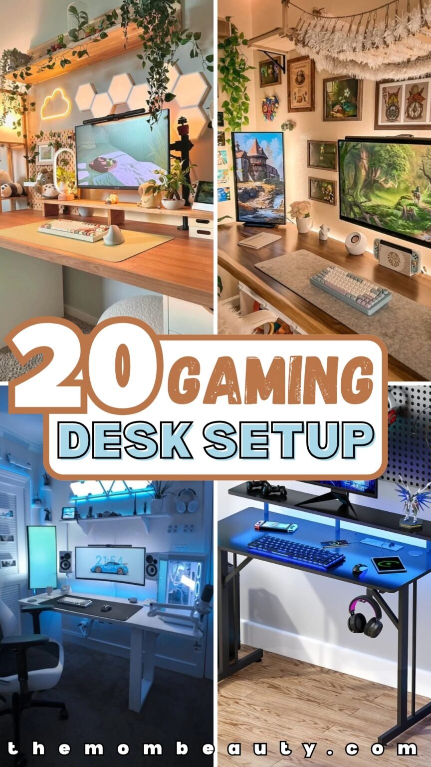 20 Gaming Desk Setup Ideas For 2026 – The Mom Beauty